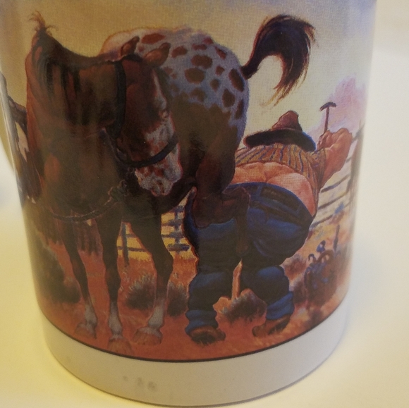 Leanin' Tree | Dining | Vintage Leanin Tree Nag Mug Time To Get Crackin ...
